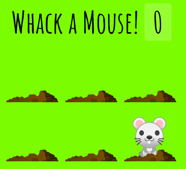 Whack a Mouse Game in JavaScript Free Source Code | SourceCodester